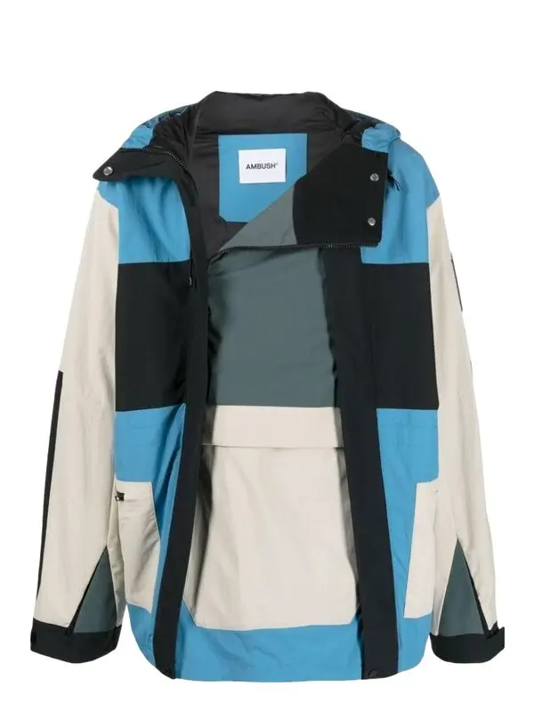 AMBUSH Color-blocked Hooded Jacket - Black