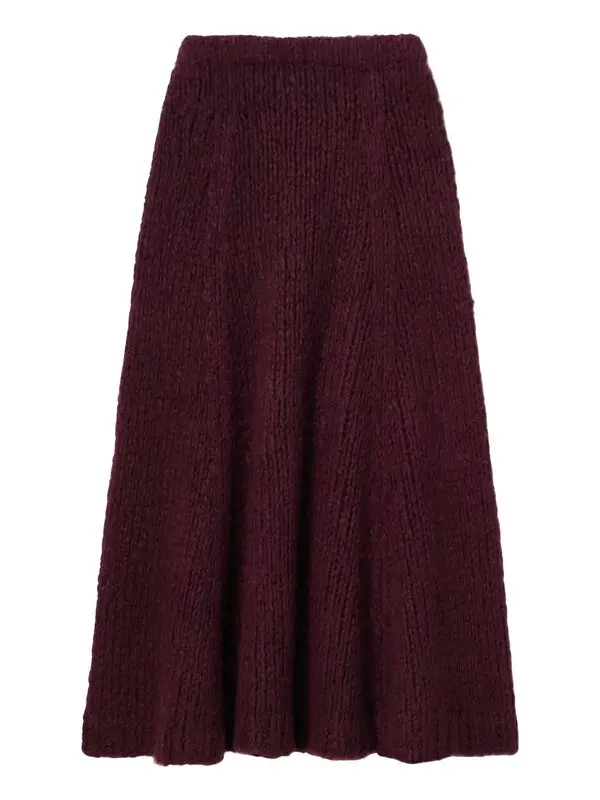 Gabriela Hearst High Waisted Midi Skirt - Brown