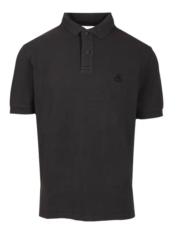 Isabel Marant Étoile Logo-embroidered Polo Shirt - Black