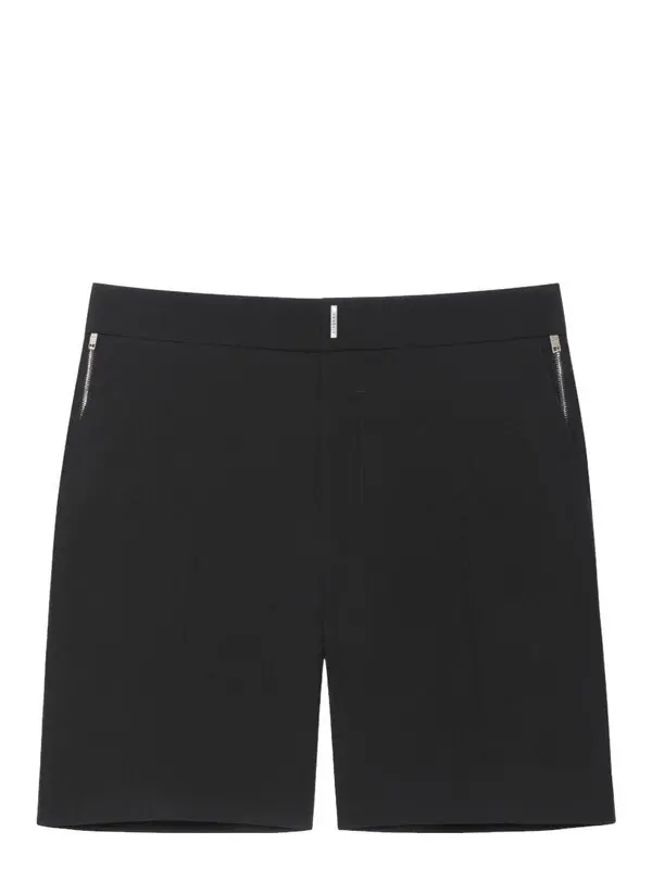 Givenchy Logo Plaque Bermuda Shorts - Black