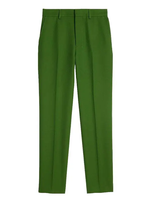 Ami Tapered Wool Trousers - Green