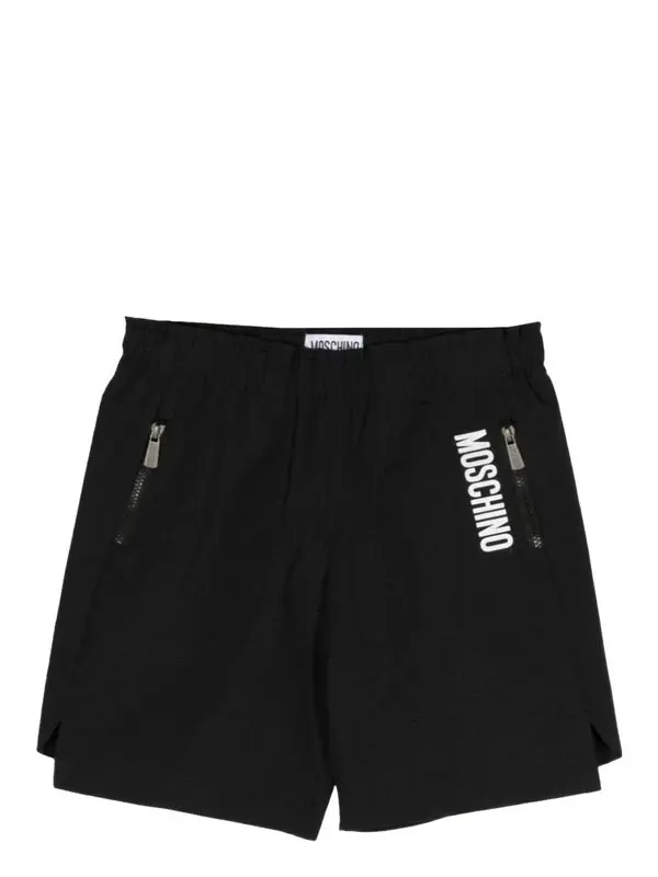 Moschino Print Ripstop Shorts - Black