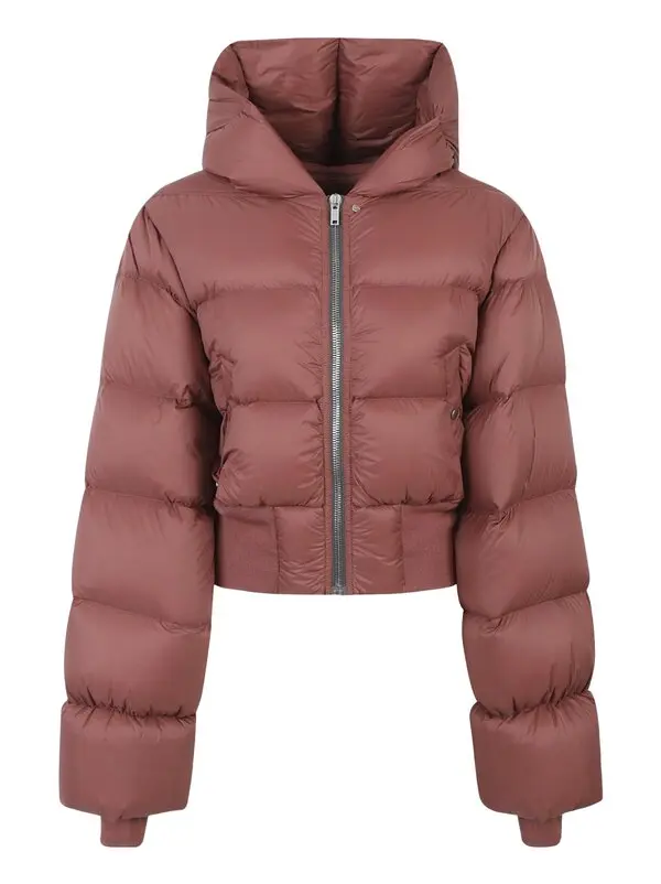 Rick Owens Hooded Cropped Puffer Jacket - Pink