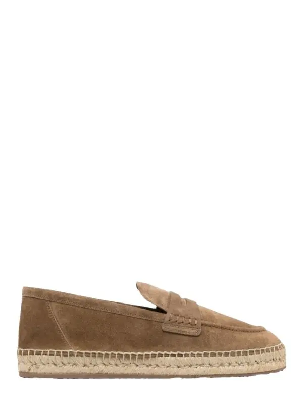 GIANVITO ROSSI Suede Espadrille Flats - Green