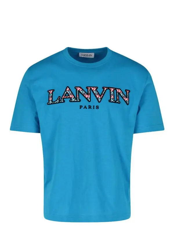 LANVIN Logo Print T-shirt - Blue
