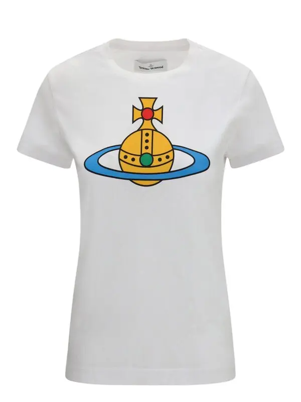 VIVIENNE WESTWOOD Oversized Orb Printed T-shirt - White
