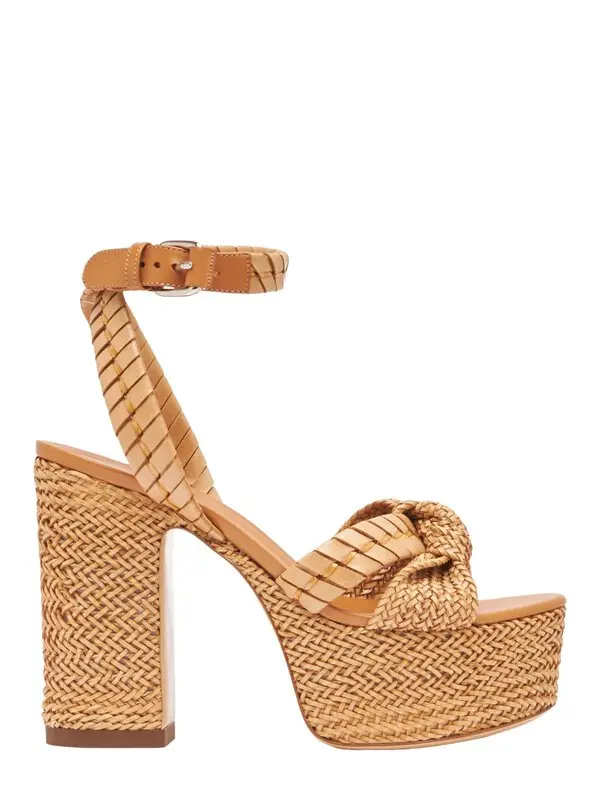 Casadei Interwoven Knot Platform Sandals - Nude