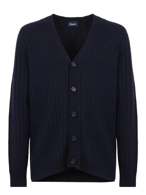 DRUMOHR Wool And Cashmere Knit Cardigan - Black