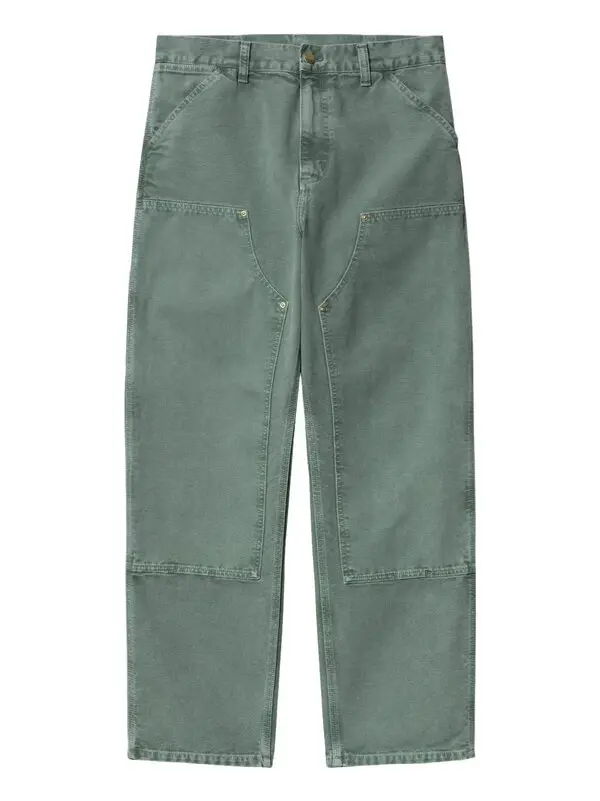 Carhartt Work In Progress Double Knee Relaxed Straight Fit Pants - Green