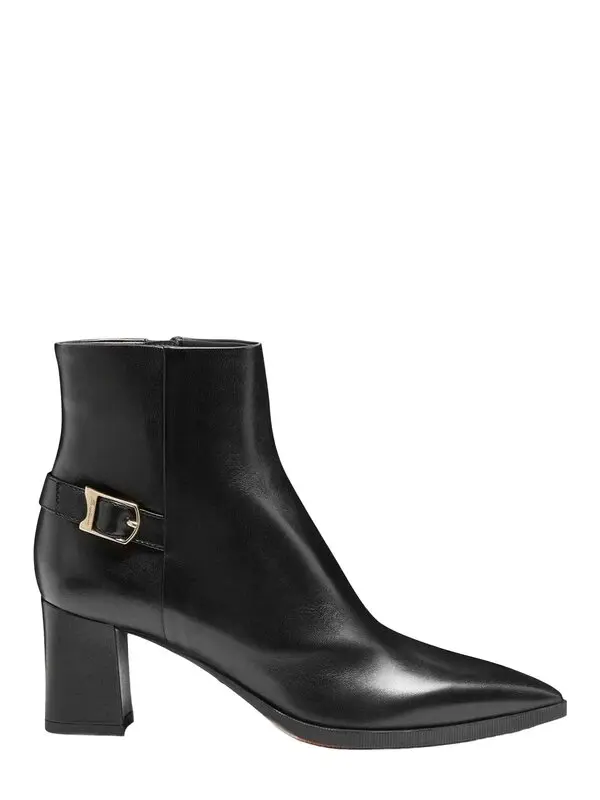 Santoni Pointed Ankle Boots - Black
