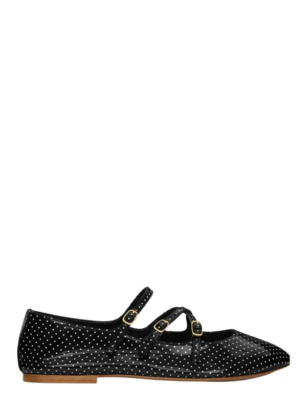 Celine Dot Printed Ballet Flats - Black/white