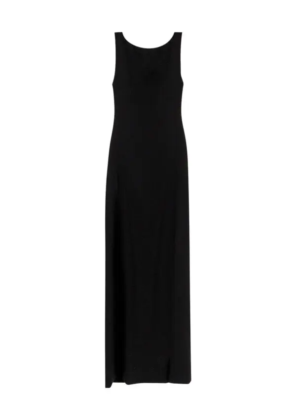 Max Mara Sleeveless Open Back Maxi Dress - Black