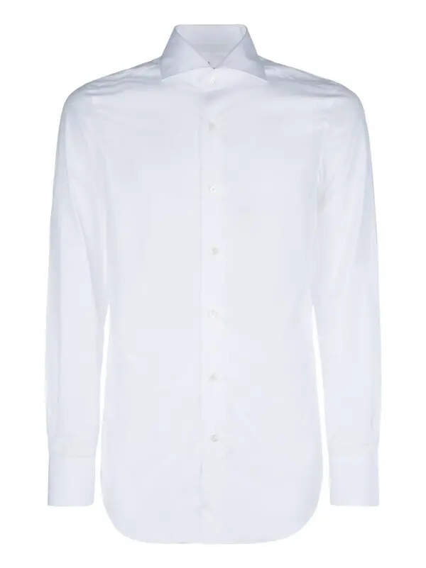 FINAMORE 1925 Classic Long-sleeve Shirt - White