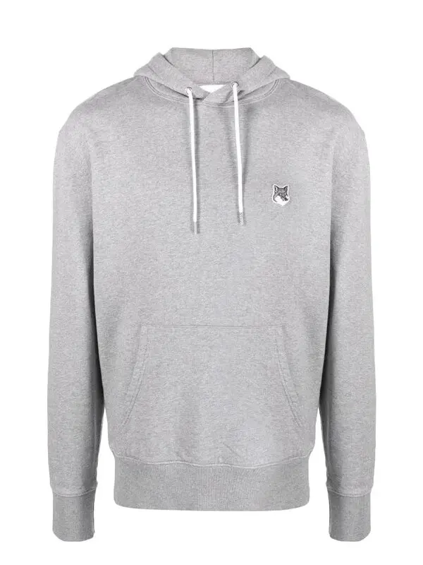 Maison Kitsuné Logo Hooded Sweater - Gray