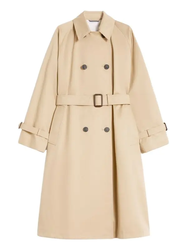 Max Mara Double Breasted Printed Coat - Plum
