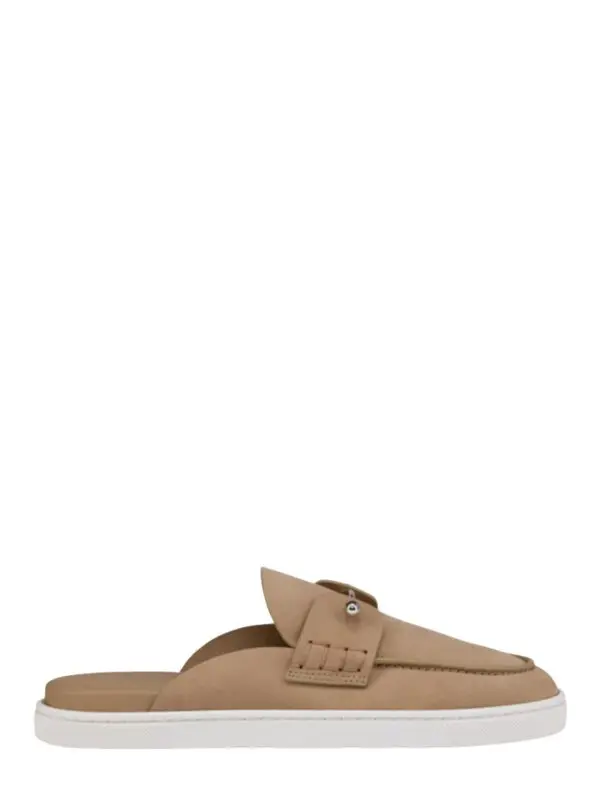 CHRISTIAN LOUBOUTIN Woven Detail Flat Bottom Sandals - Brown