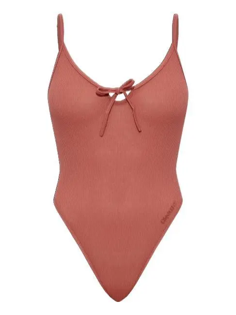 Dsquared2 Ribbed Bodysuit With Bow Detail - Brown