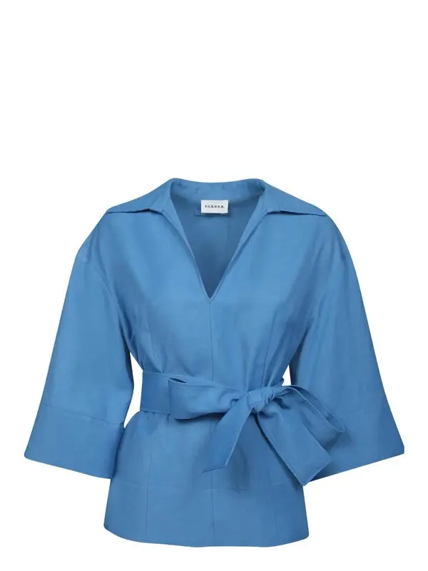 P.a.r.o.s.h Raisa Blouse - Sky Blue