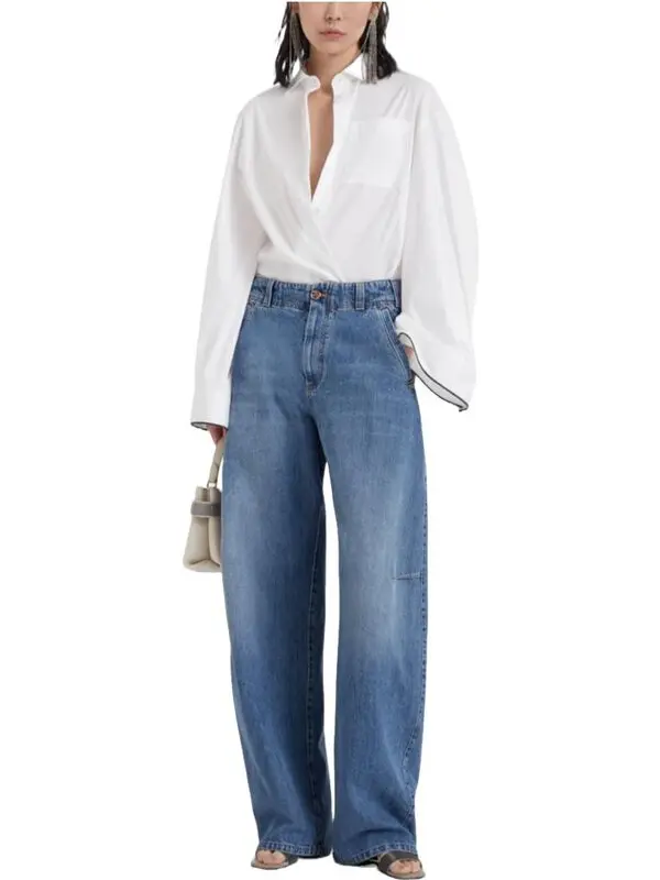 Brunello Cucinelli Wide-leg Jeans - Blue