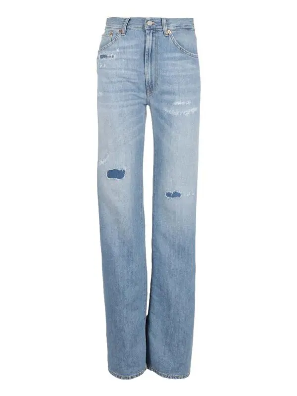DONDUP Mabel Distressed Straight-leg Jeans - Blue