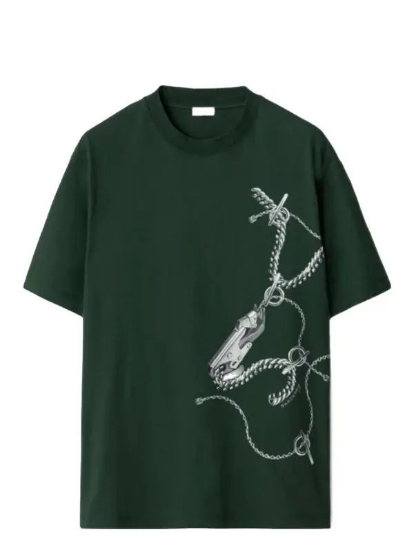 Burberry Knight Hardware Crewneck T-shirt - Green