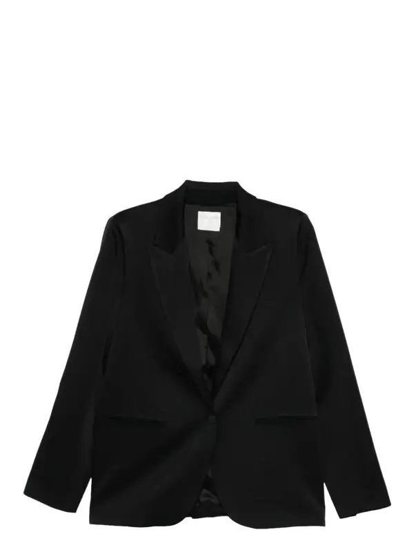FORTE_FORTE Single-breasted Blazer With Notched Lapel - Black