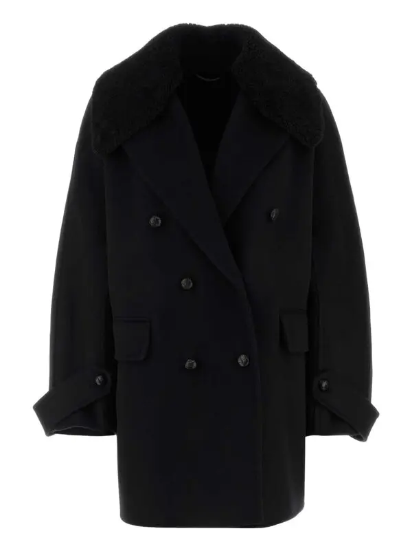 Ermanno Scervino Double-breasted Coat - Black