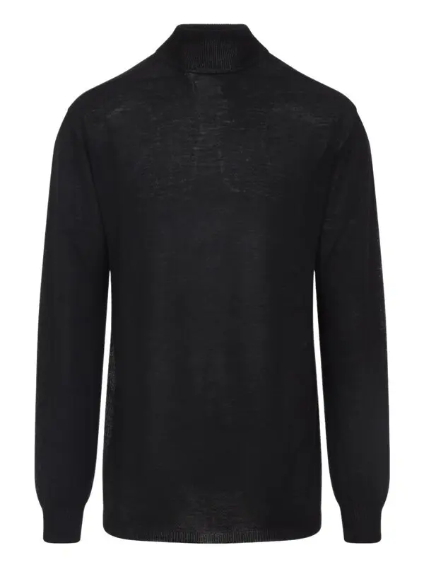 Rick Owens High Neck Jumper - Black
