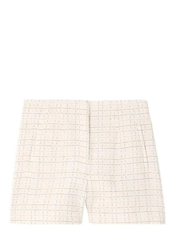 Veronica Beard Jazmin Tweed High-waisted Shorts - Ivory