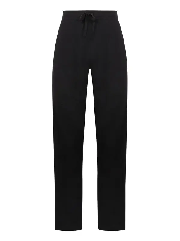 Le Kasha Drawstring Straight Leg Track Pants - Black