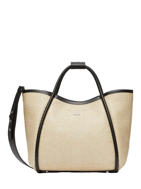 Max Mara Logo Plaque Top Handle Bag - Ghiaccio