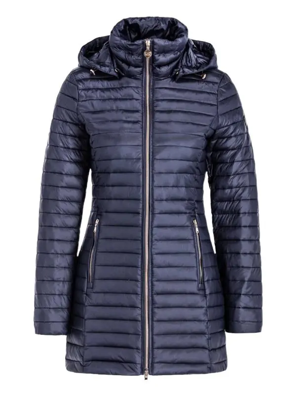EA7 Quilted Hooded Cotton Jacket - Black