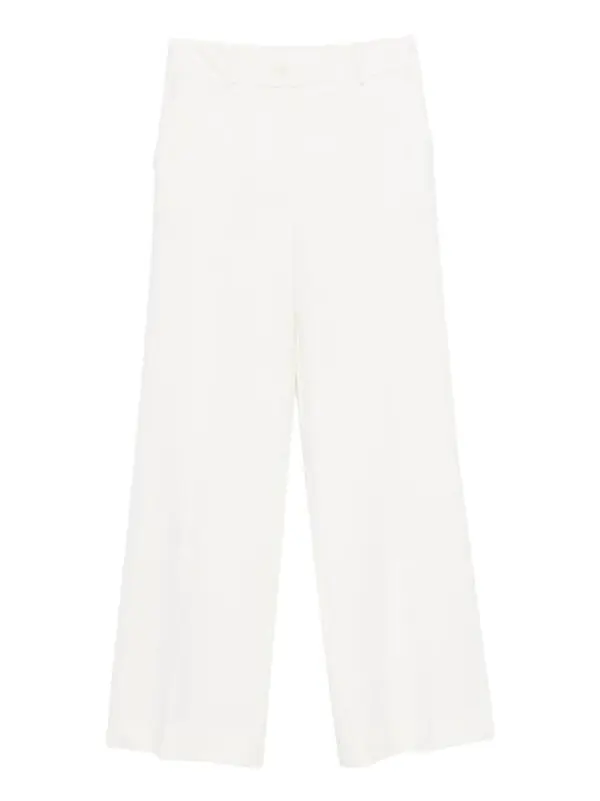 P.a.r.o.s.h Tailored Trousers With Pressed Crease - White