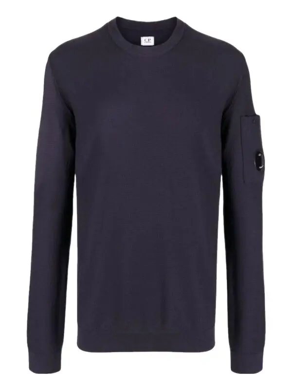 C.P. COMPANY Lens-detail Cotton Jumper - Black