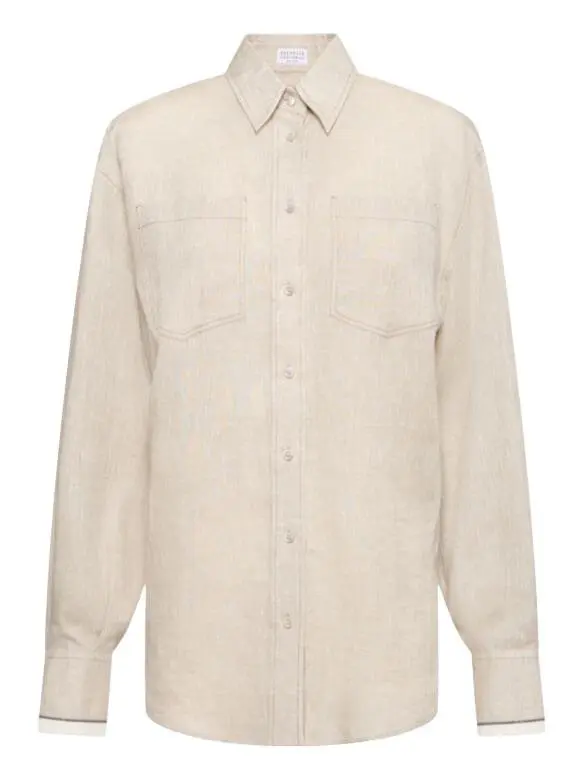 Brunello Cucinelli Long Sleeve Shirt - Nude