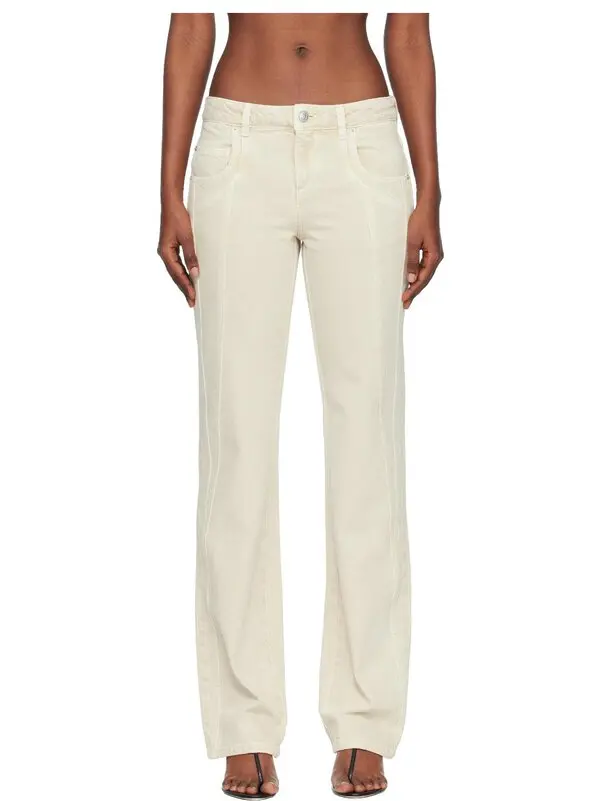 Isabel Marant Étoile Jaylis Straight Leg Jeans - White