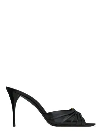 Saint Laurent Babylone Open Toe Mules - Black