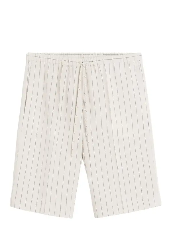 TOTEME Striped Drawstring Shorts - White