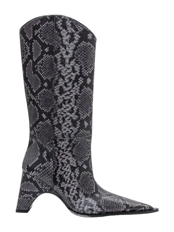 Coperni Bridge Embossed Cowboy Boots - Black