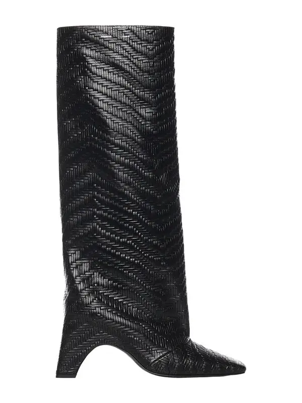 Coperni Textured Block Heel Boots - Black