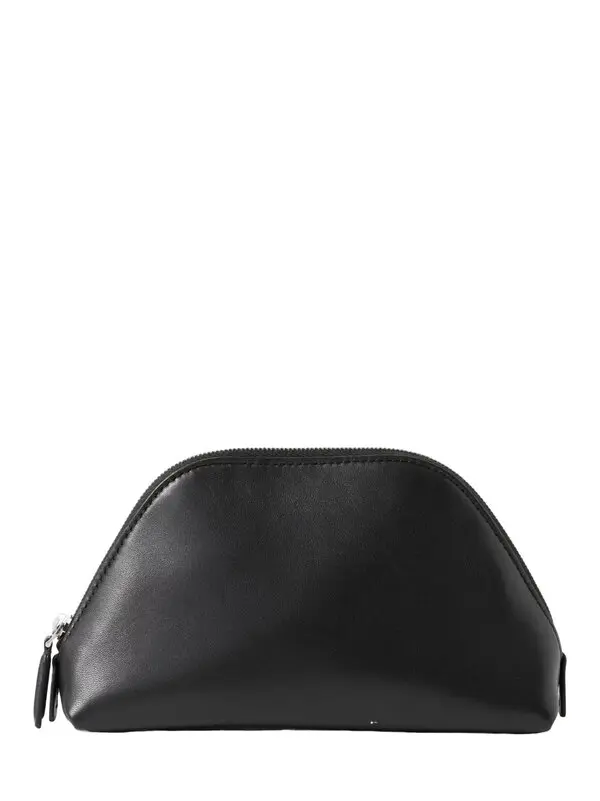 THE ROW Devon Mini Leather Clutch - Black