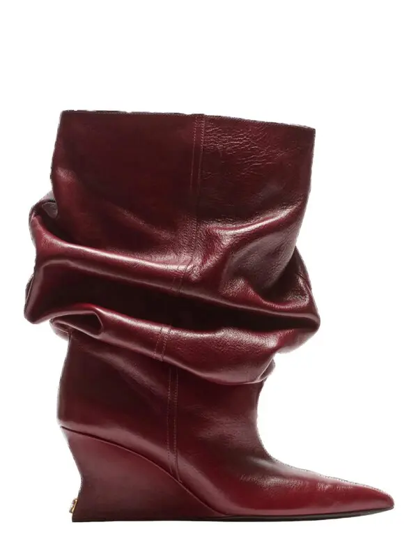 Balmain Wedge Ankle Boots - Brown