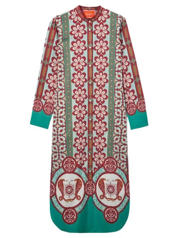 La DoubleJ Cotton Poplin Printed Dress - Multicolor