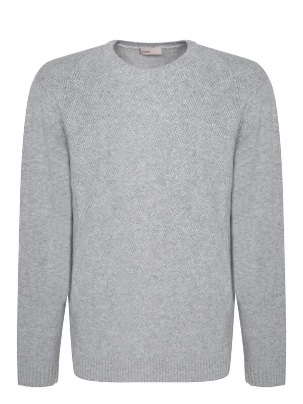 Herno Cable-knit Crewneck Jumper - Gray