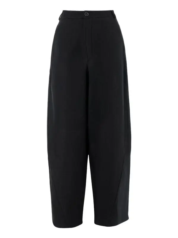 DARKPARK Wool Belted Wide Leg Trousers - Black