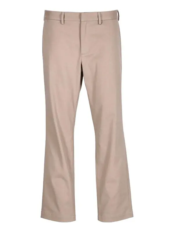 Saint Laurent Button Detailed Straight Leg Pants - Nude