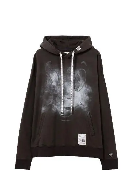 Mihara Yasuhiro Printed Cotton Hoodie - Black