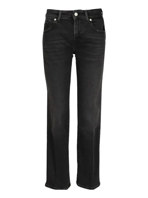 7 For All Mankind Calie Straight-leg Jeans - Black