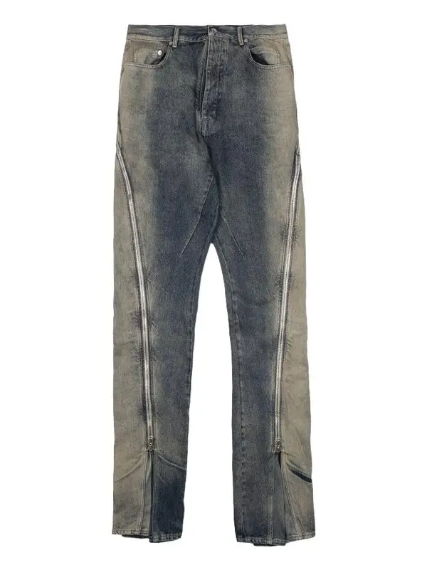 Rick Owens High-waisted Zip Detail Jeans - Black