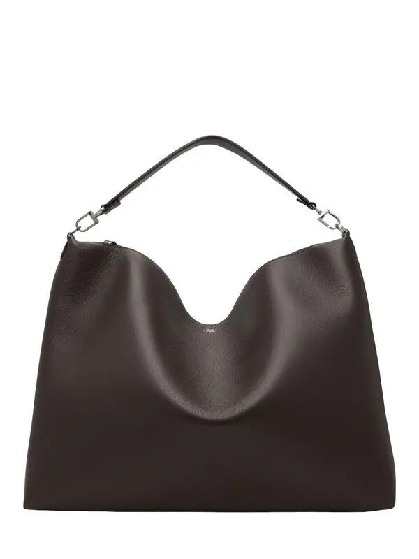TOTEME Bevel Grained Leather Handbag - Pepper